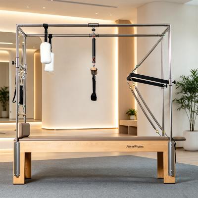 China Maple Wood Pilates Reformer Full Tower Trapeze Adjustable Gym Fitness Equipment for sale