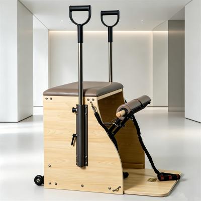 China Durable Stable Wunda Pilates Chair Wooden Spring Reformer For Sports Studio And Commercial Use Made Of Maple Wood for sale