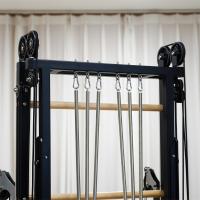 China Solid Wood Pilates Reformer with Adjustable Half Tower 304 Stainless Steel Hardware Custom Frame for sale