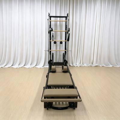 China Factory Direct Maple Wood Pilates Reformer With Spiral Half Trapeze Tower Wholesale Custom Pilates Training Equipment for sale
