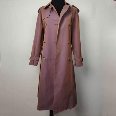 China De geleidelijk aan Veranderende Windjekker Met twee rijen knopen van de Kleuren Lange Trenchcoat Te koop