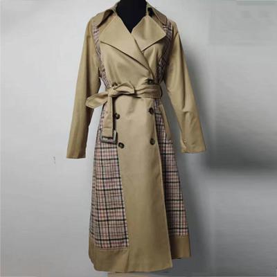 China Double-Breasted Trench Coat Women Spring Autumn Long Belted Coat for sale