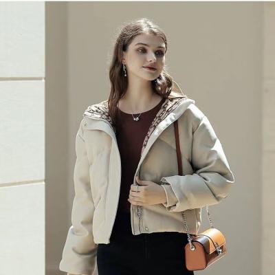 China Women Sustainable Padded Down Jacket 100% Polyester Digital Print for sale