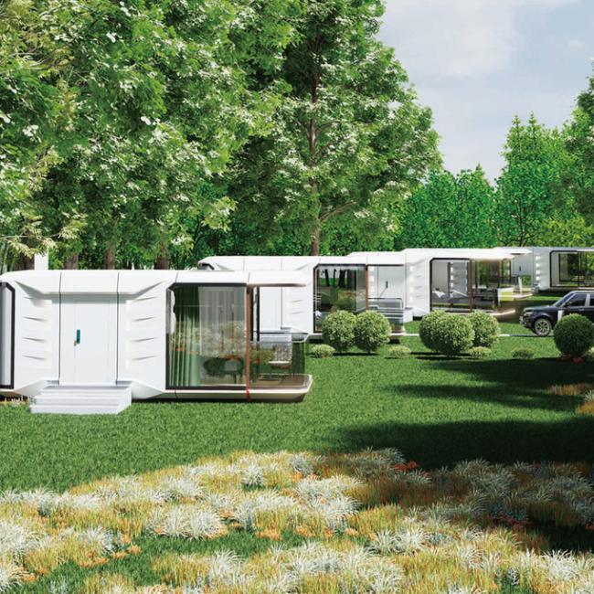 Space Capsule Container House Compact Hotel Aluminum-Alloy Smart Capsule (8.5m) 5