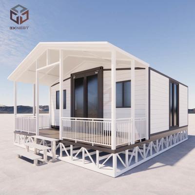 China Prebuilt 40ft Expandable Container Home Folding Prefab House Cabin for sale