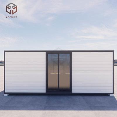 China 40 Foot Prefab Expandable Shipping Container House For Construction Sites for sale