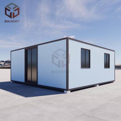 China Portable Fireproof Expandable Foldable 20ft Container House With Terrace for sale