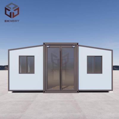 China Portable Fireproof Expandable Foldable 20ft Container House With Terrace for sale