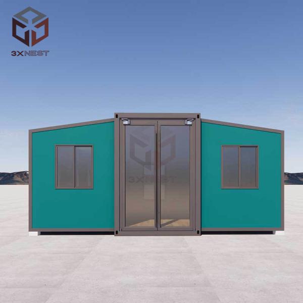Quality 72m2 SPC Flooring Luxury Expandable House Container Fireproof Panel And Pipes for sale