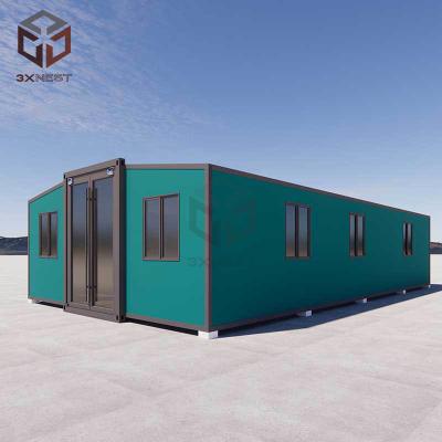 China 72m2 SPC vloer Luxe uitbreidbaar huis Container brandwerend paneel en leidingen for sale