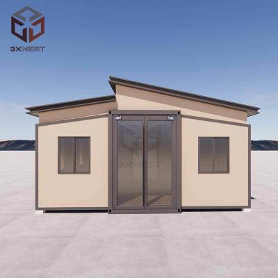 China Insulated Fold Out Prefab House Container Home Expandable With Rockwool Panels for sale