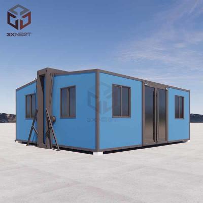 China Earthquake Resistant Tiny Prefab Folding House 27.5m2 2 Bedroom 1 Toilet for sale