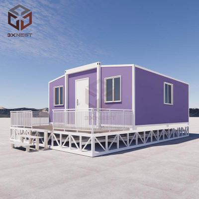 China Casas pré-fabricadas resistentes a terremotos com pisos de compensado e isolamento for sale