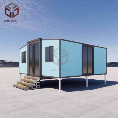 Cina Casa contenitore a doppia ala con balcone pavimento in compensato pannello sandwich in lana di roccia in vendita