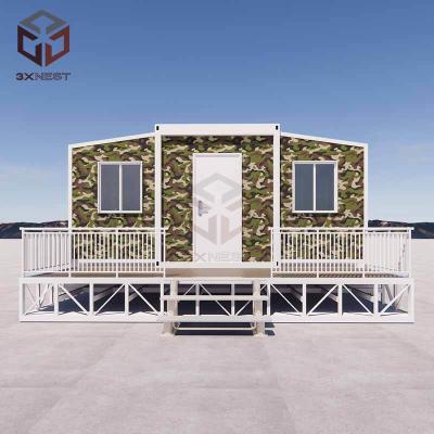 China Steel Structure Collapsible Container House with Roof Grade 8 Earthquake Resistance for sale