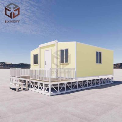 China Grade 8 Earthquake Resistance Double Wing Container House With Balcony Easy Install for sale
