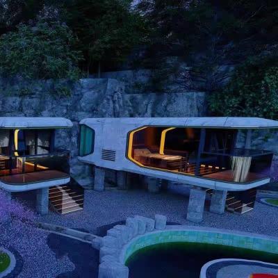Cina Casa capsula spaziale di 8 tonnellate con tenda elettrica senza fondazione in vendita