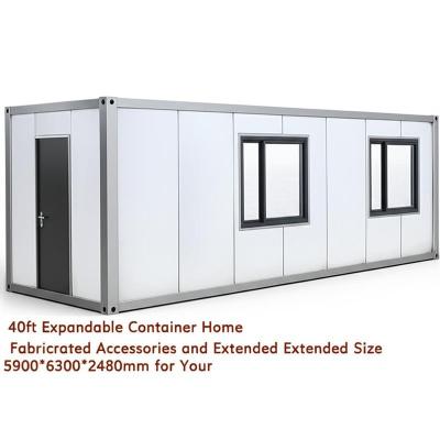 China 40ft Expandable Container Home Fabricated Accessories and Extended Size 5900*6300*2480mm for Your Requirements for sale