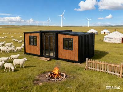 China Customized Design Foldable 20ft Container with Thermal-break Aluminum Double Door and 50mm EPS Roof for sale