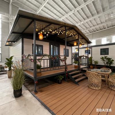 China 2-4 People Accommodated Luxury Prefabricated 20ft House with 2.0mm Bending Parts Steel Column Construction Design for sale