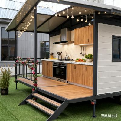 China 20FT double wing container house with balcony, bending parts 2.0mm steel column for sale