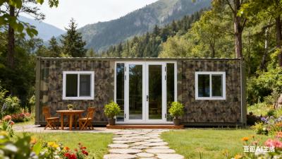 중국 37 평방 미터 바닥 면적 및 빗-건조 분리 욕실과 함께 확장 가능한 이중 날개 컨테이너 하우스 판매용