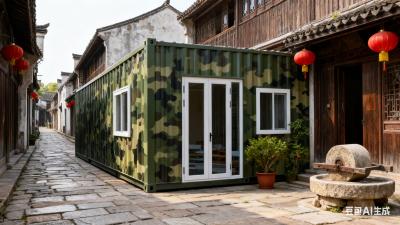 중국 18mm 방화 시멘트 섬유 바닥 접이식 20피트 컨테이너 37제곱미터 바닥 면적 아연 도금 프레임 판매용