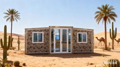 China Gegalvaniseerd lichtstalen frame opvouwbare 20ft container met T50mm EPS sandwichpaneel Te koop