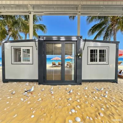 China Expandable double wing 20 Foot container house featuring 50mm/75mm Sandwich Panel and 2 KN/m2 Floor Permitted Loading for sale