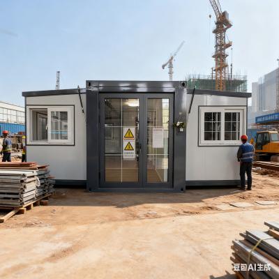 China Modern Design Stackable Foldable 20ft Container with Manual Locking Mechanism and Galvanized Light Steel Frame for sale