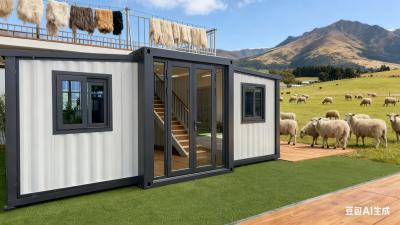 China Foldable 20ft Container with 80*100*2.5mm Square Tube and 0.60KN/M² Wind Resistance in L5900*W2200*H2480mm Folded Size for sale