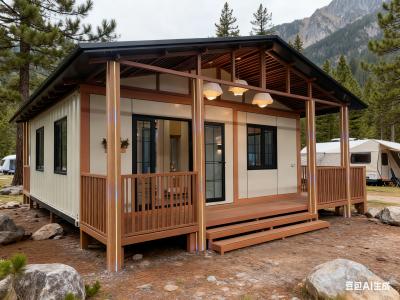 China Expandable Container House L-shaped Cabinet Kitchen Wet-dry Separation Bathroom Overall Frame Protection Coating for sale