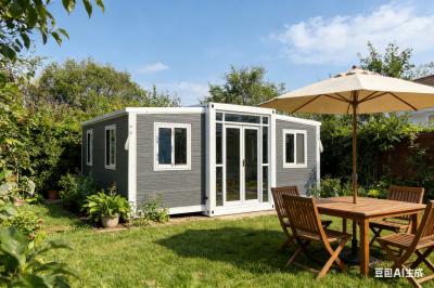 China Foldable 20ft Container with Galvanized Light Steel Frame 37 Square Meters Floor Area and Wet-Dry Separation Bathroom for sale