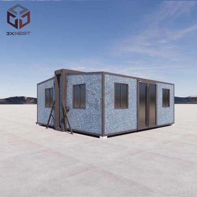 China Fully Galvanized Side Frame Prefab Folding House with Grade 8 Earthquake Resistance and 27.5 Square Meters Floor Area for sale