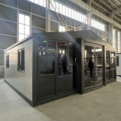 China Foldable 20ft Container with 18mm Fireproof Cement Fiber Floor, Seismic Performance Level 8, and 75mm EPS Sandwich Panels for sale