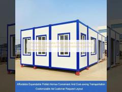 Casas pré-fabricadas expansíveis e acessíveis Transporte conveniente e econômico Personalizável conforme a solicitação do cliente Layout