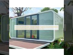 アップルカプセルハウス 6m x 3.3m x 3m ソーラーパワーとWiFi付き
