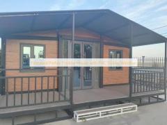 Casa dobrável pré-fabricada à prova de fogo com janela deslizante de PVC