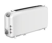 China 4 Slice Long Slot Toaster with Reheat Defrost Function 6 Time Setting White for sale