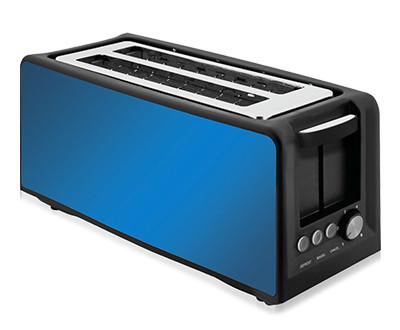 China Rectangle Stainless Steel Bread Toaster 4 Slice Long Toaster for sale