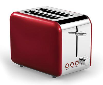 China Reheat Function Brushed Chrome Stainless Steel Toaster 2 Slice for sale