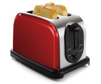 China Customized 2 Slice Stainless Steel Toaster 6 Time Setting Reheat Defrost for sale