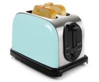 China Customized 2 Slice Stainless Steel Toaster 6 Time Setting Reheat Defrost for sale