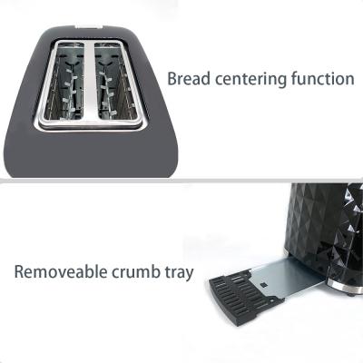 Cina 2023 popular Kitchen Fashion 2 Slice Stainless Steel Defrost Function Toaster oven Kitchen Appliances Toaster Machine in vendita