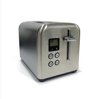 China 900W Digital Bread Toaster 2 Slice Extra Wide Slot Stainless Steel Automatic Pop Up for sale