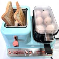 China Multifunctional Breakfast Maker 220V 800W Toaster Oven Egg Boiler Frying Pan Stainless Steel for sale