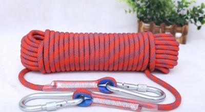 Cina Facendo un'escursione il cavo ad alta resistenza 10m della corda statica di arrampicata di 12mm 32ft in vendita