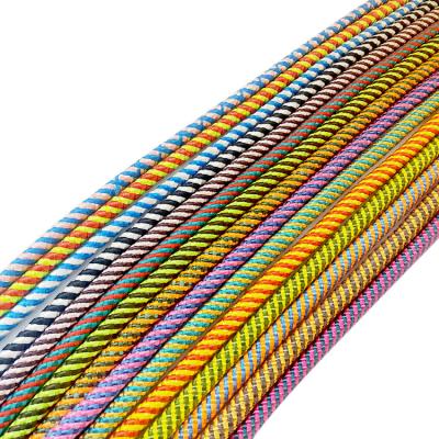中国 3mm 6mmの倍編みこみの多ロープ ポリエステル平たい箱ロープ50ft 250lbs 販売のため