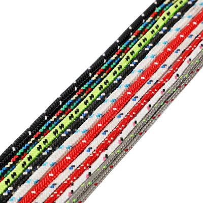 中国 3mm 6mmの倍編みこみの多ロープ ポリエステル平たい箱ロープ50ft 250lbs 販売のため