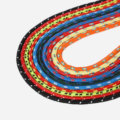 中国 3mm 6mmの倍編みこみの多ロープ ポリエステル平たい箱ロープ50ft 250lbs 販売のため